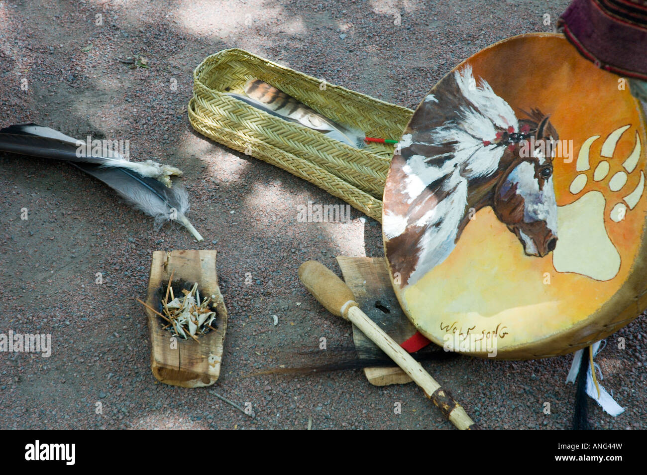 Chaman traditional ritual accessories Stock Photo - Alamy