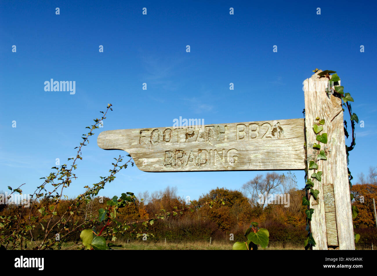 Old fashioned wooden footpath sign hi-res stock photography and images ...