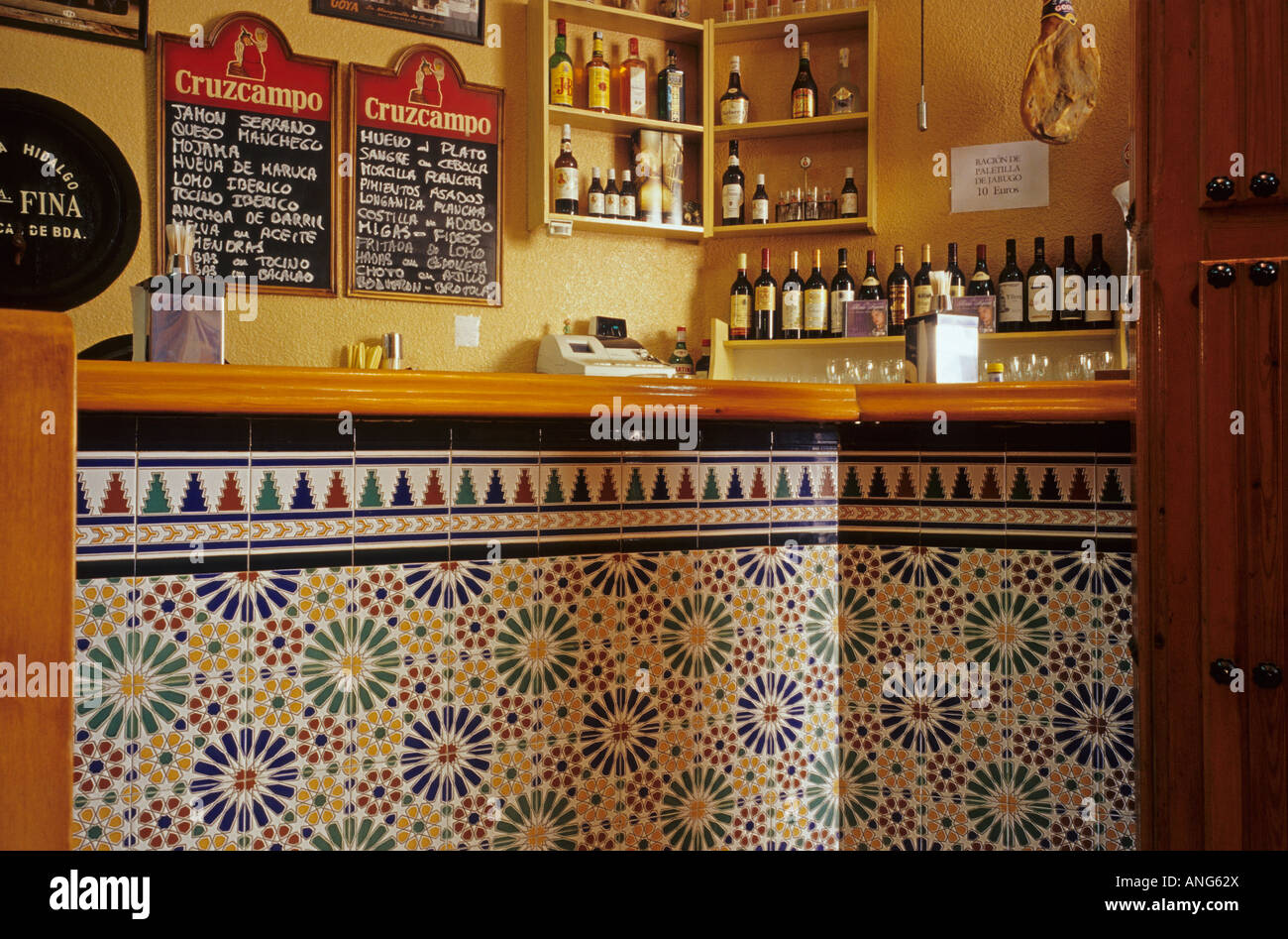 counter of traditional andalusian restaurant in Almeria Andalusia Spain ...