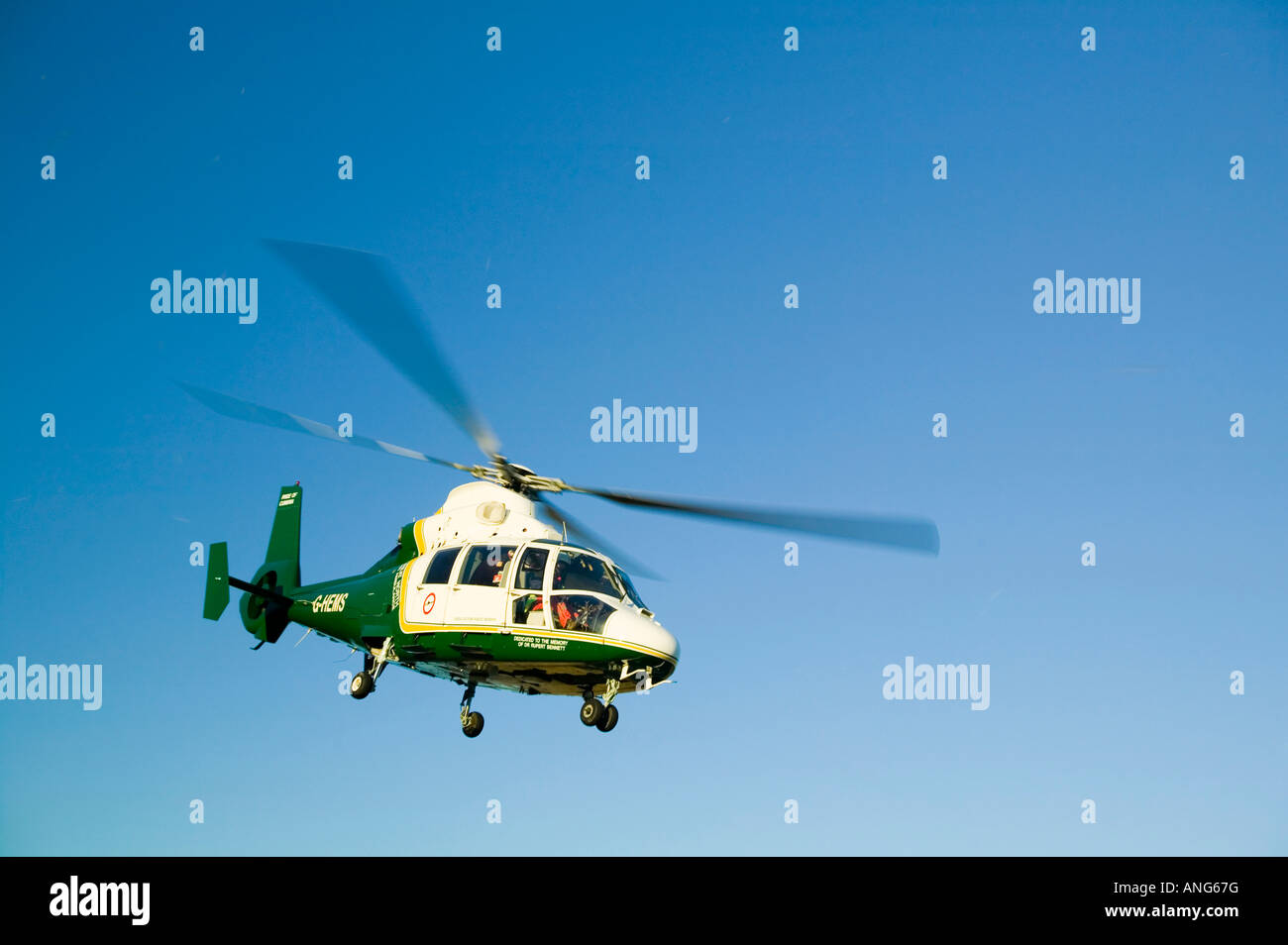An Air Ambulance at an mountain rescue incident in the Lake district UK ...