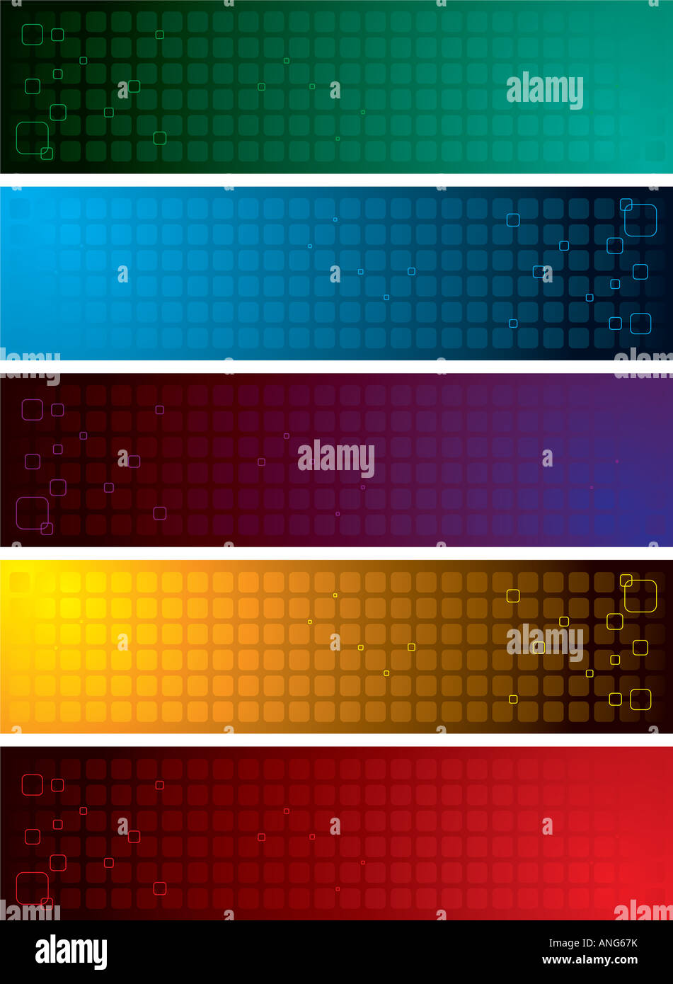 Illustrated collection of colourful bands ideal as a background Stock ...