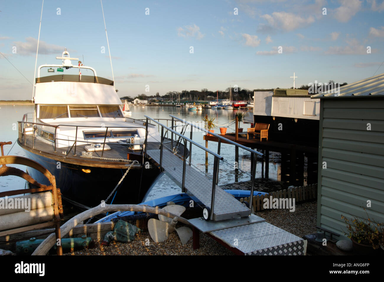 bembridge harbour and lifeboat station on the isle of wight with ...