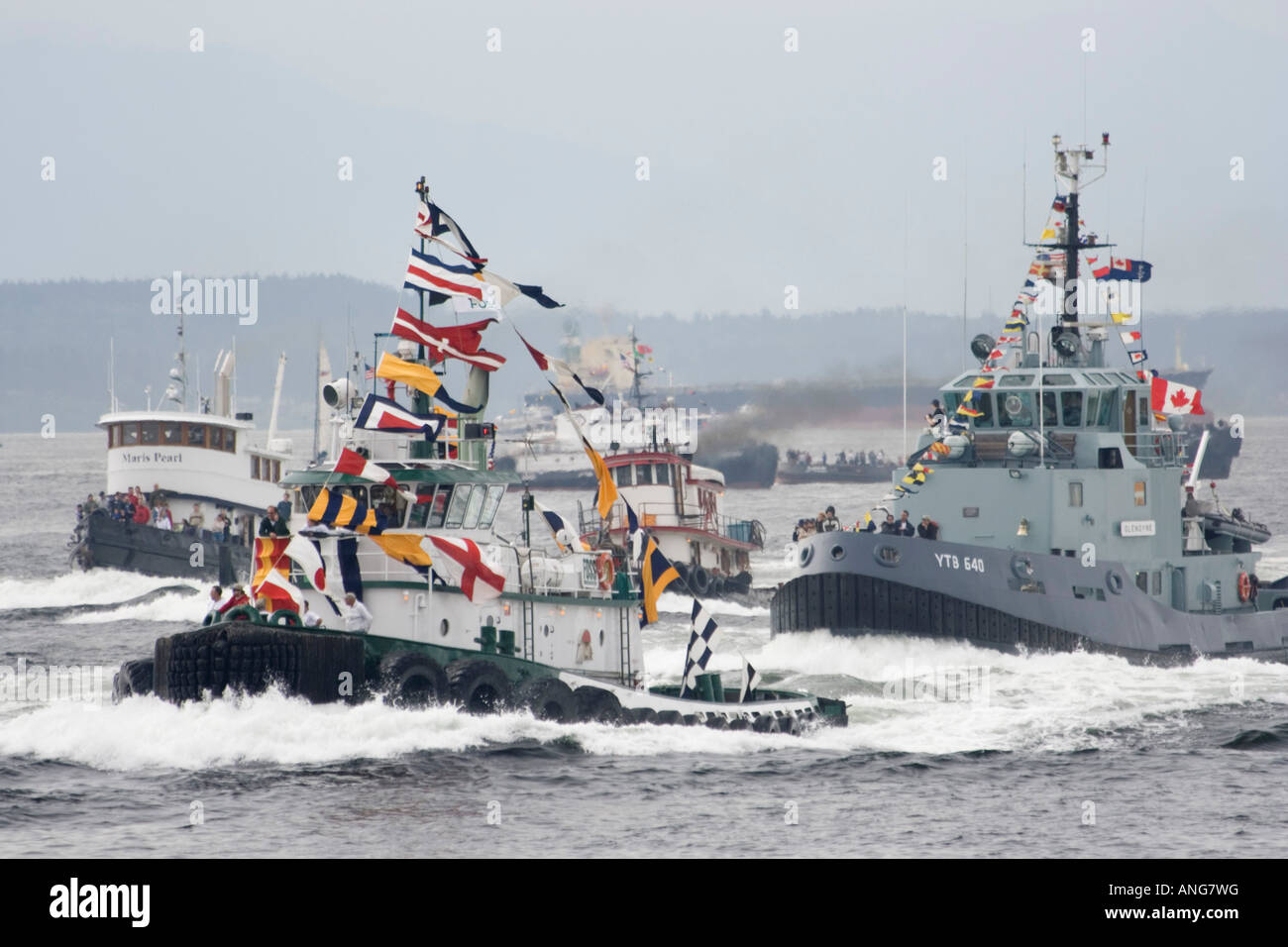 Tugboat races; Seattle Maritime Festival Stock Photo - Alamy