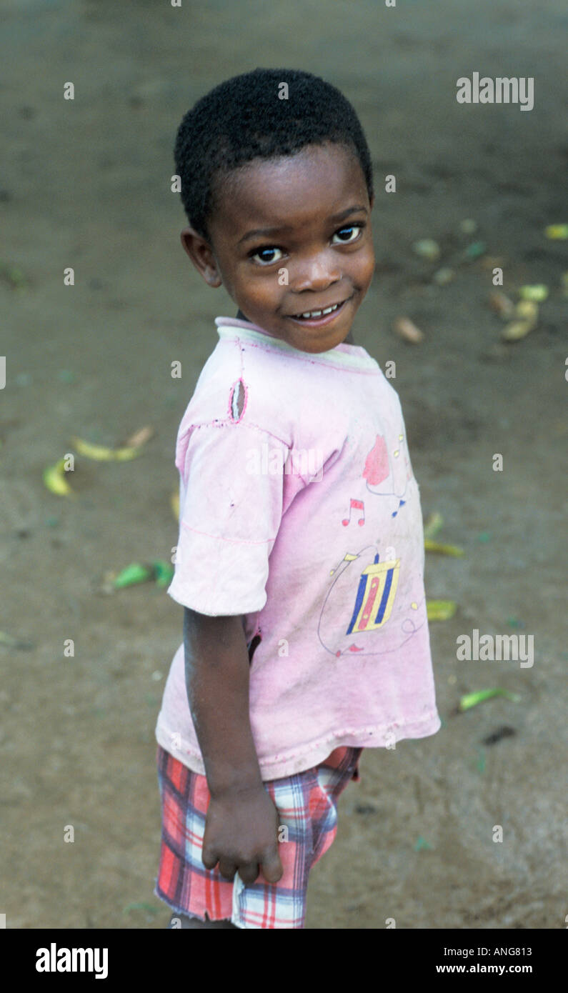 AFRICA KENYA DIGO Young Muslim boy in rural Kenyan village Stock Photo ...