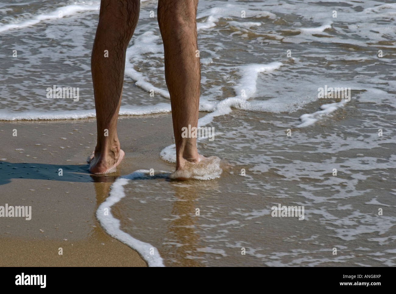 man s legs on the foreshore Stock Photo - Alamy