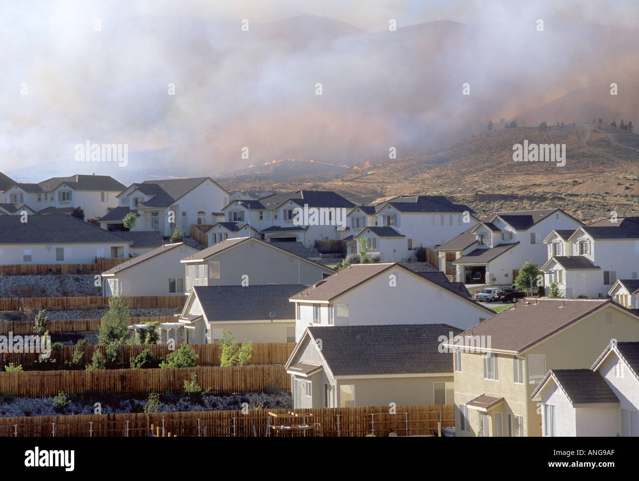 Range Fire Threatens Neighborhood Stock Photo - Alamy