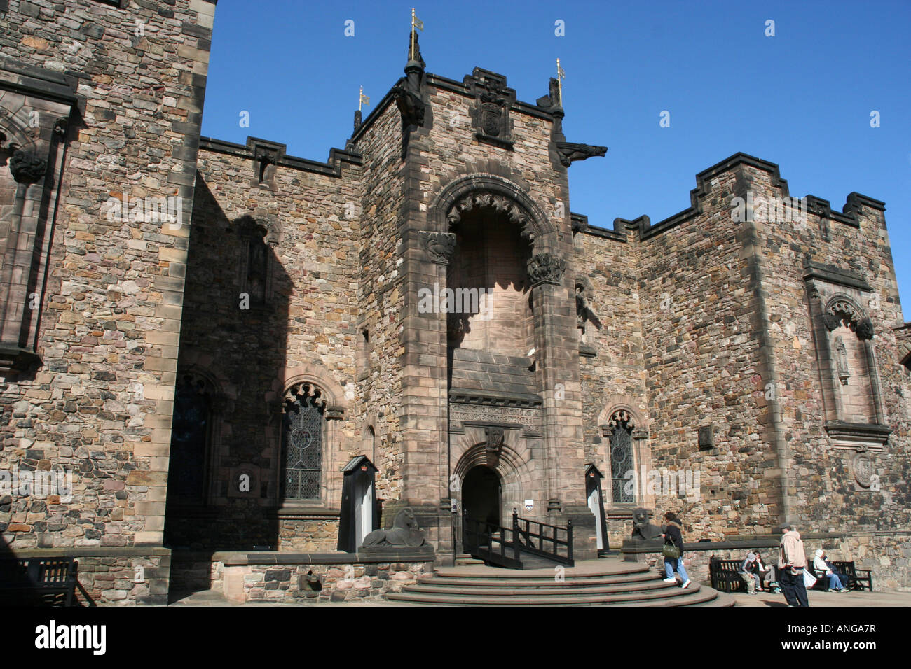 edinbugh castle keep entrance scotland Stock Photo - Alamy