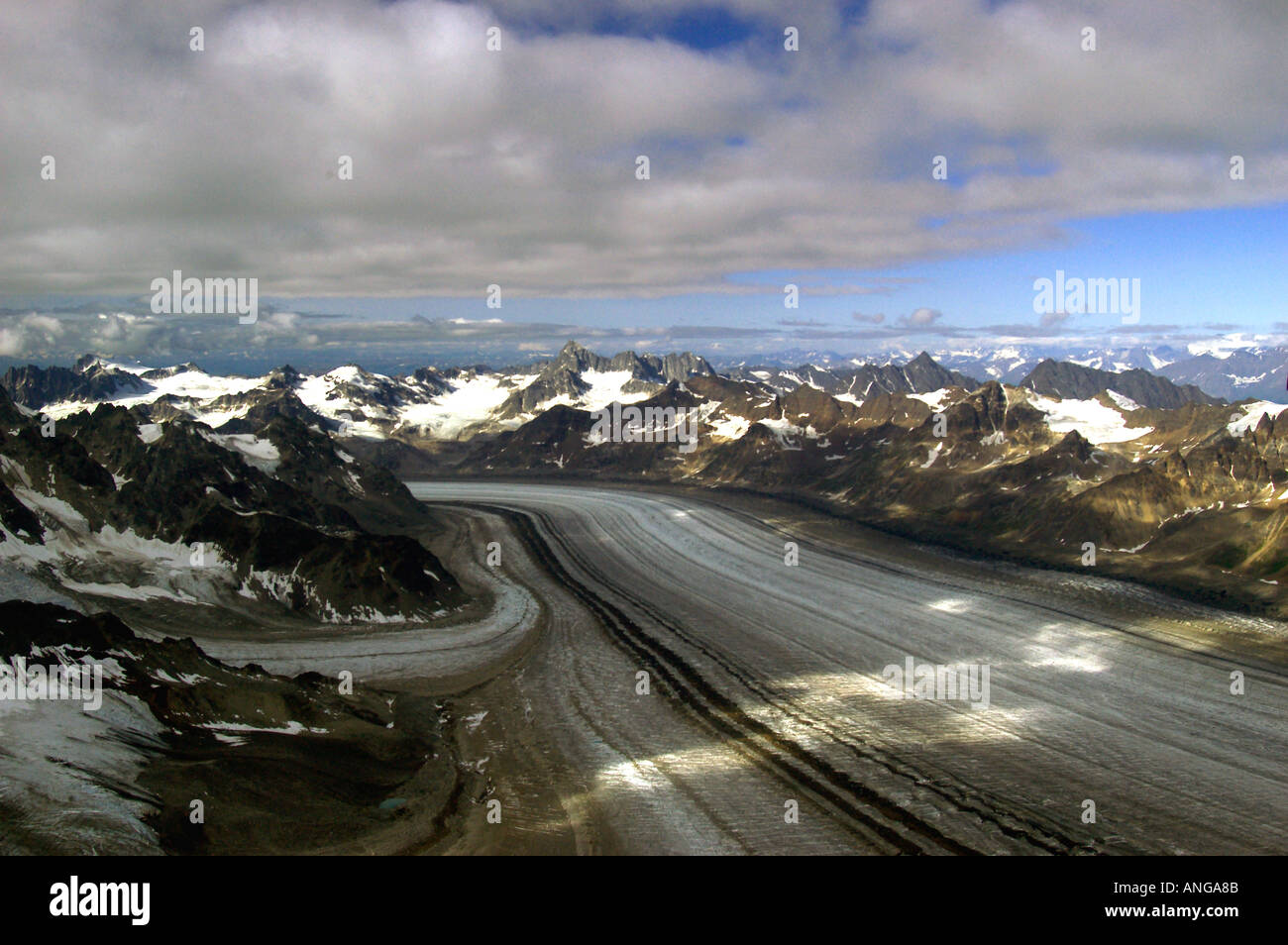 Aerial view of ruth glacier hi-res stock photography and images - Alamy