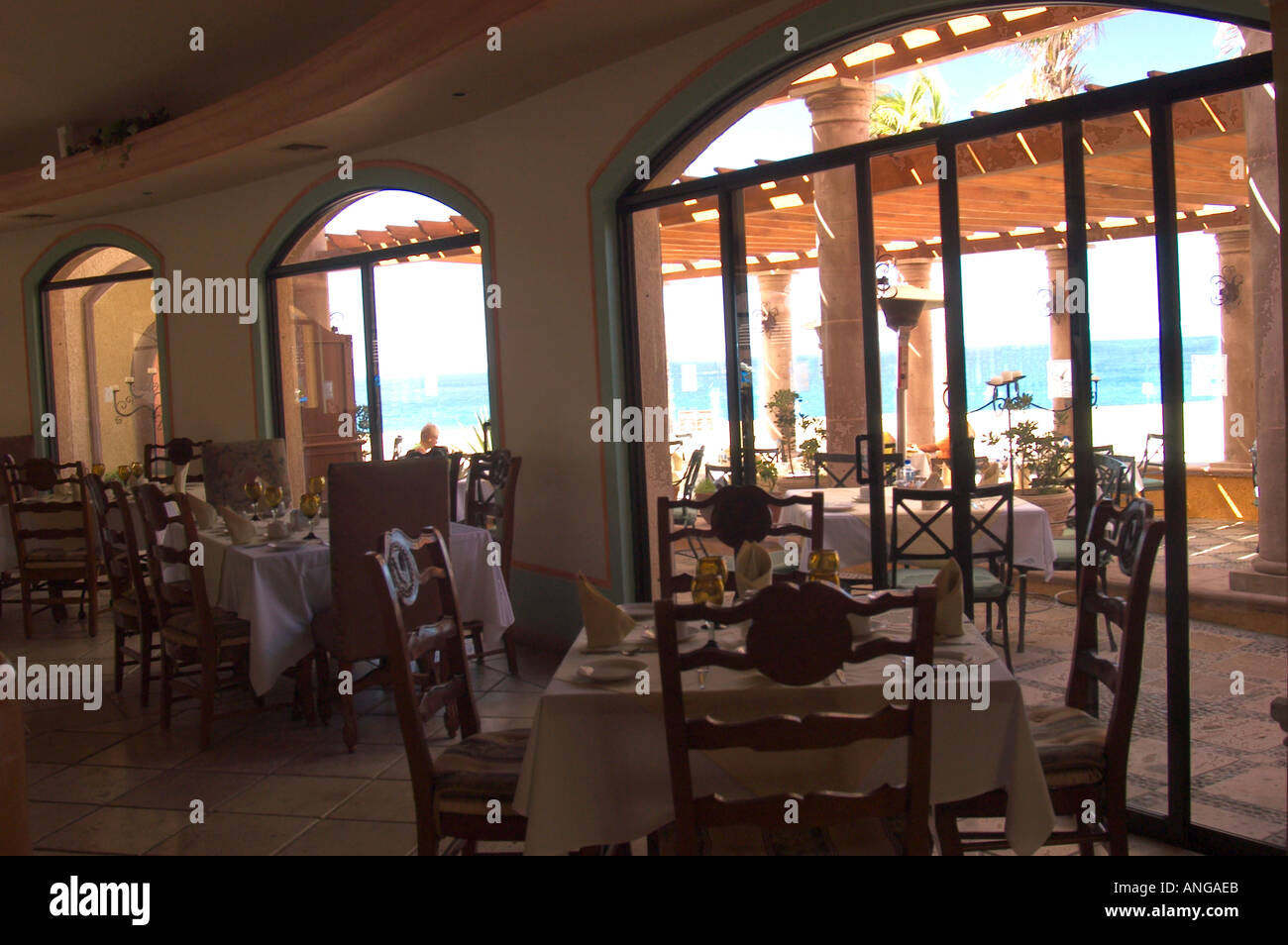 resort dining Cabo Mexico Stock Photo - Alamy