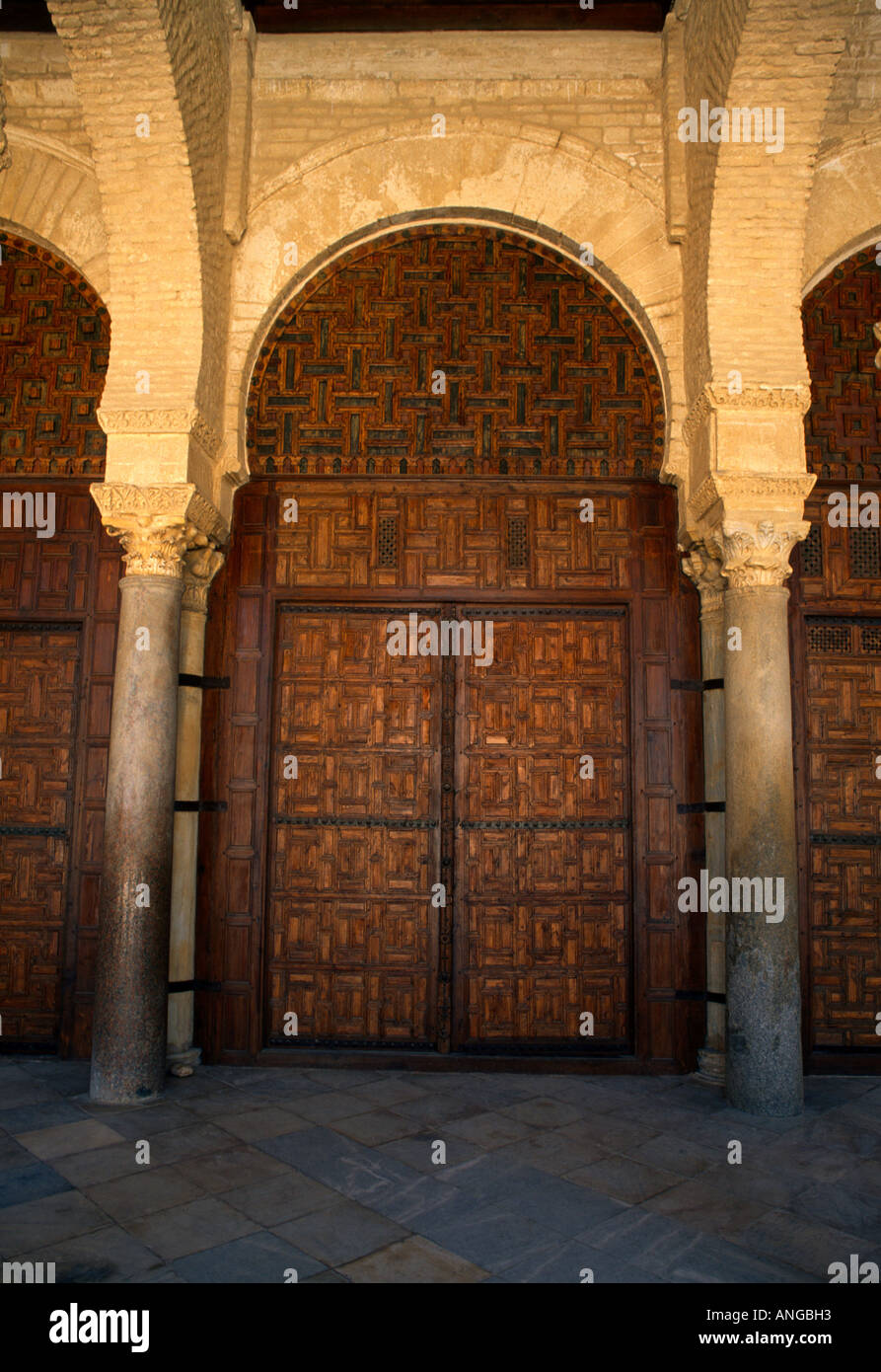 Kairouan Tunisia Great Mosque (sidi Okba) Interior Stock Photo - Alamy