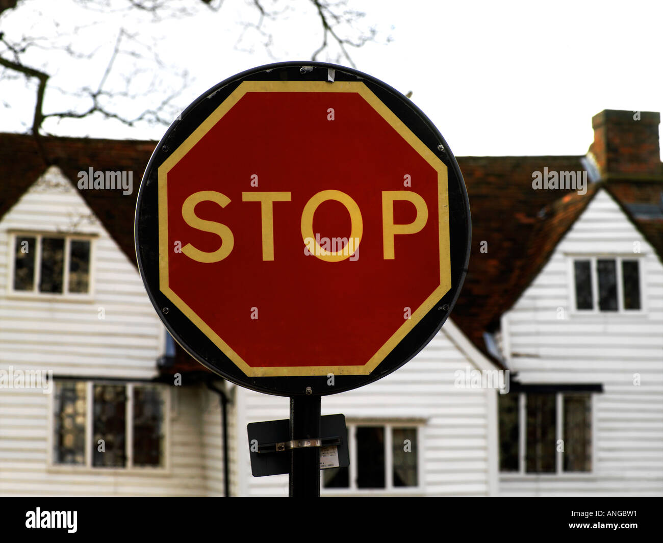 Stop Road Sign Stock Photo - Alamy