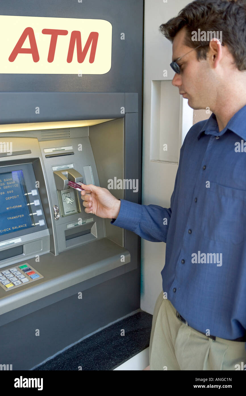 Person At Atm Machine