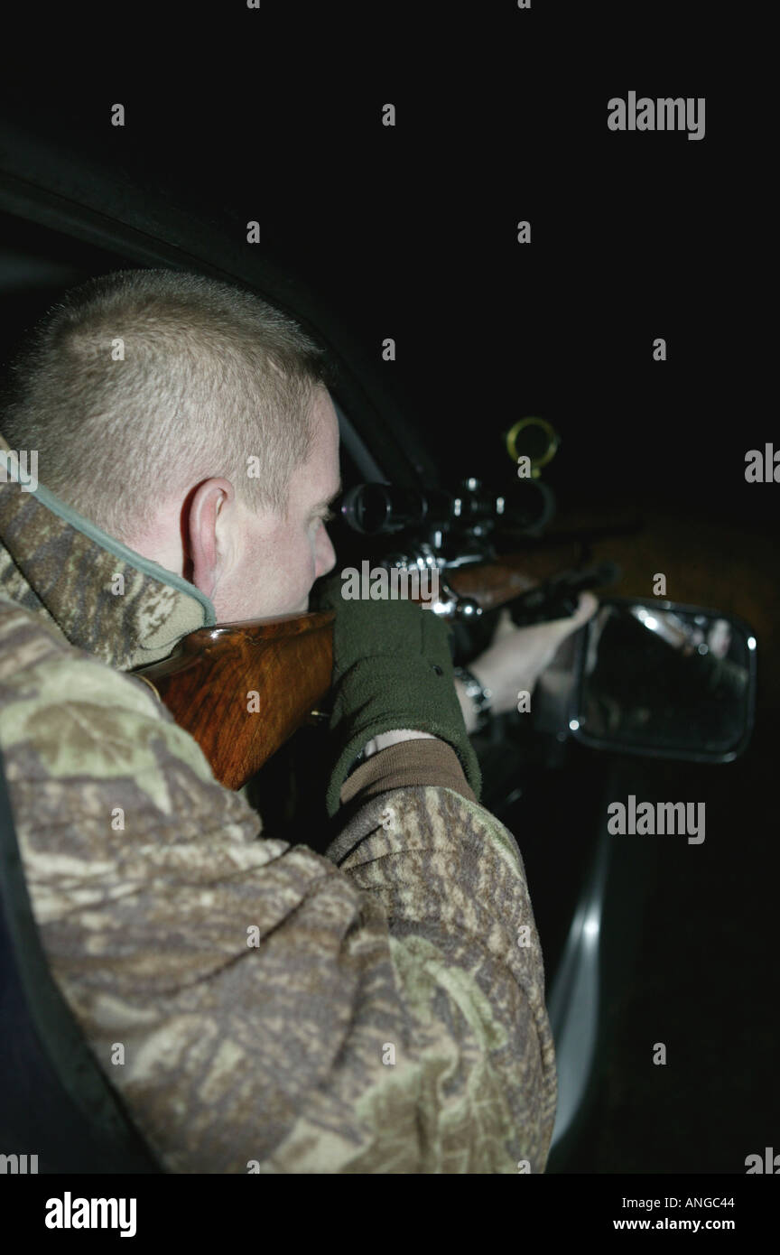 Rifle Shooting at Night Stock Photo - Alamy