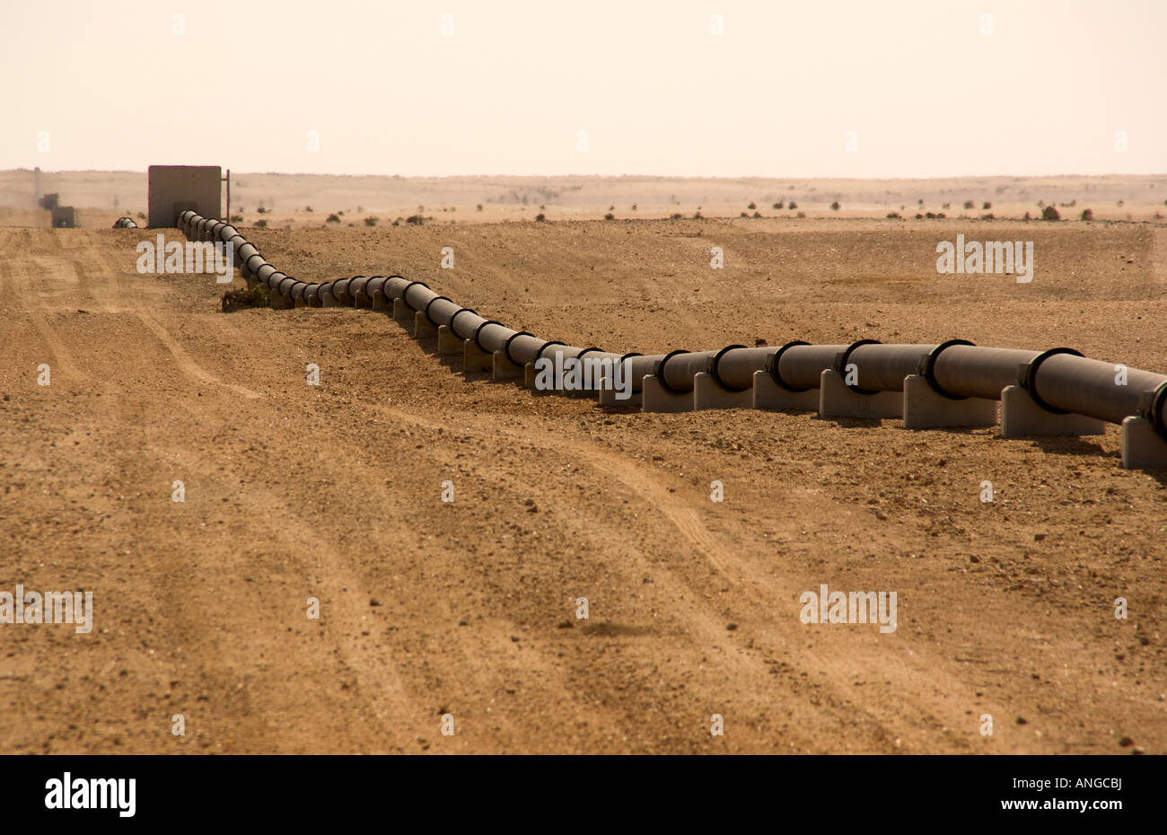 Water pipeline in Namib Desert east of Swakopmund Namibia Stock Photo ...