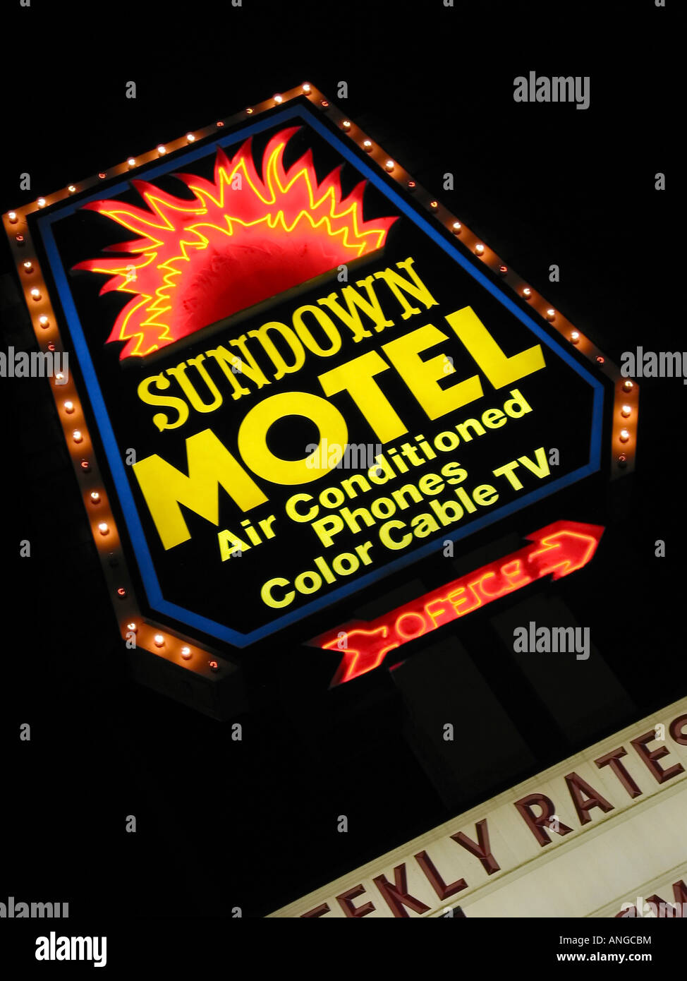 Wyoming motel night hi-res stock photography and images - Alamy