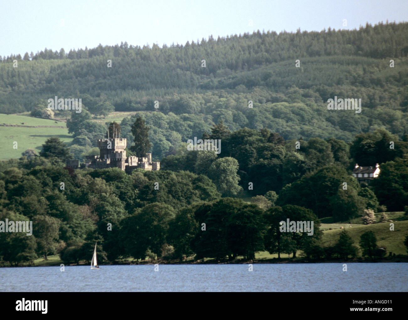 Wray Castle and Lake Windermere near Ambleside Cumbria UK Stock Photo - Alamy