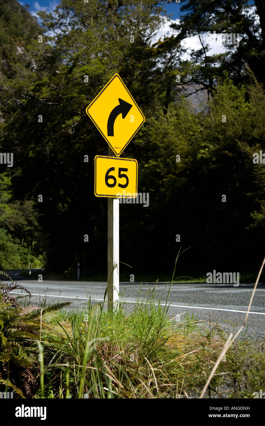 A speed limit sign in New Zealand Stock Photo - Alamy