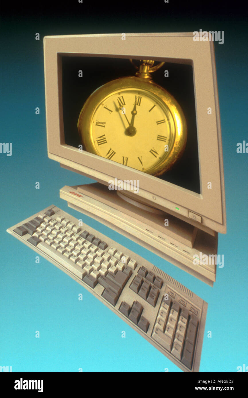 Computer in Space Stock Photo - Alamy