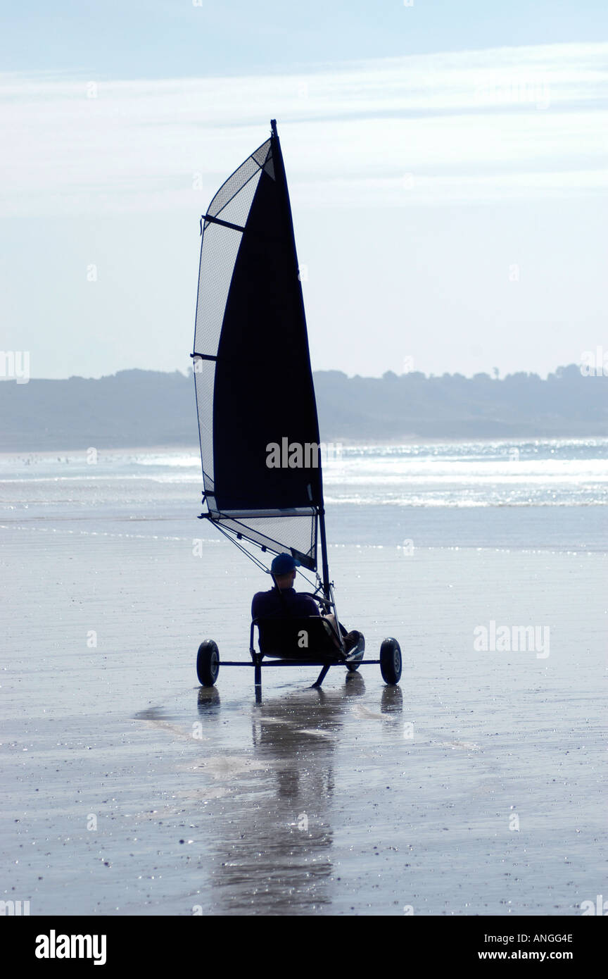 Wind karting on the beach hi-res stock photography and images - Alamy