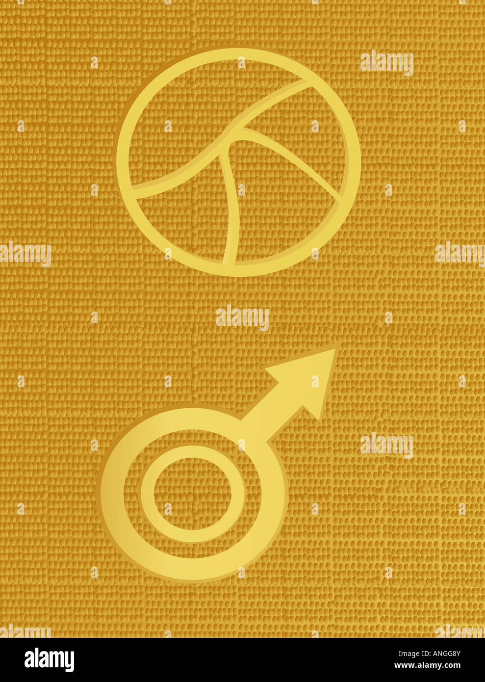 a couple of alien crop circles in a farm field Stock Photo - Alamy