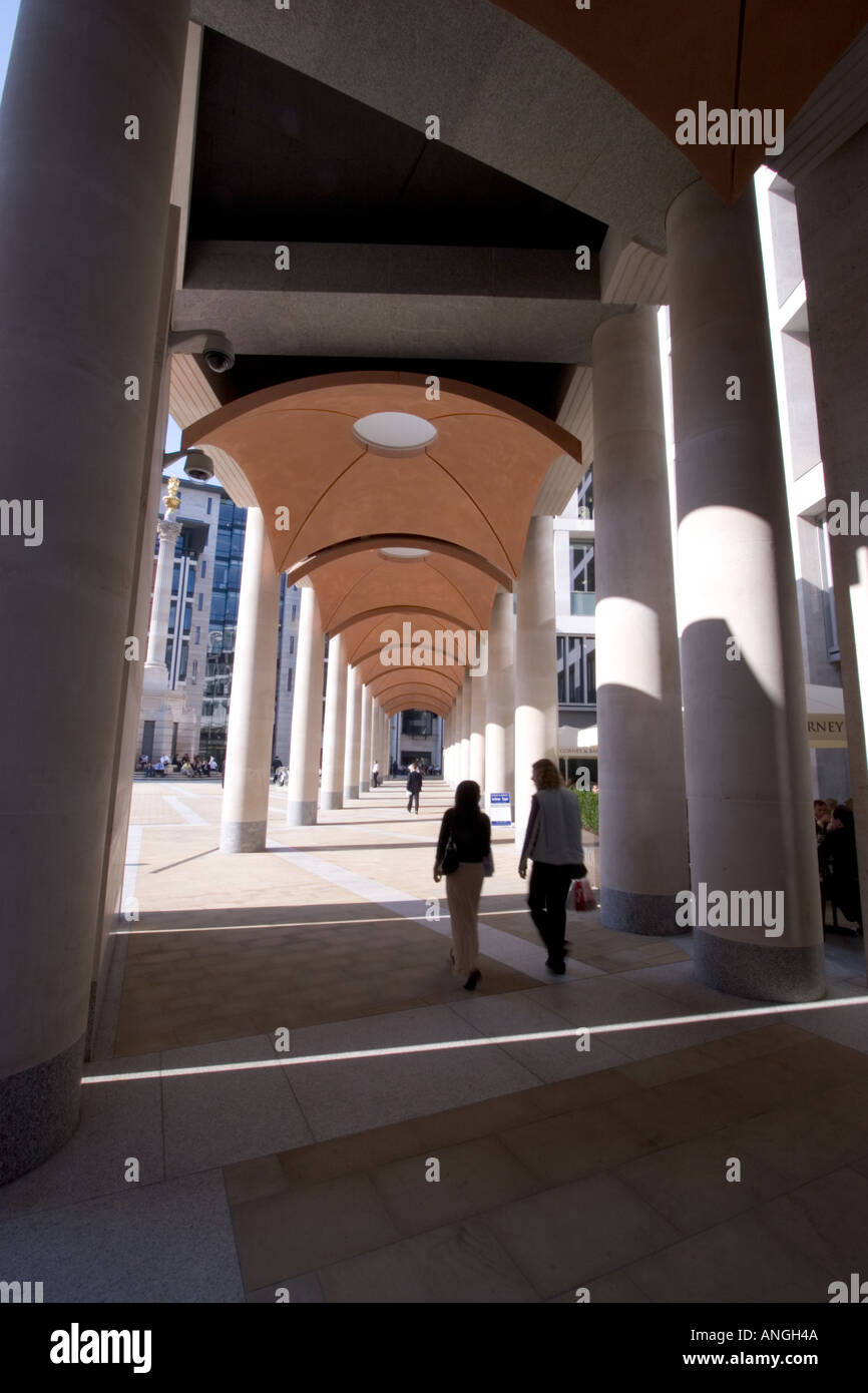 Paternoster Square with corinthian columns in the City of London ...
