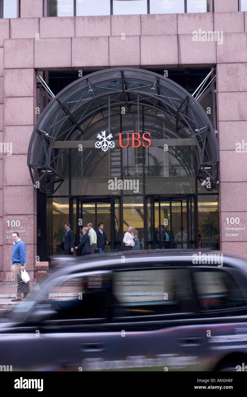UBS bank headquarter Liverpool street broadgate area of London Stock ...