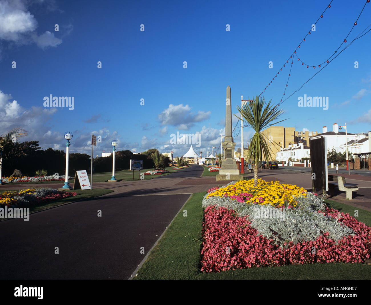 SEAFRONT PROMENADE lined with floral gardens Southport Merseyside ...