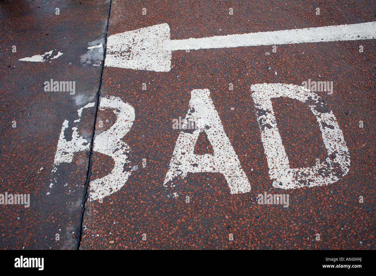 A bad road sign in Llandudno, Wales Stock Photo - Alamy