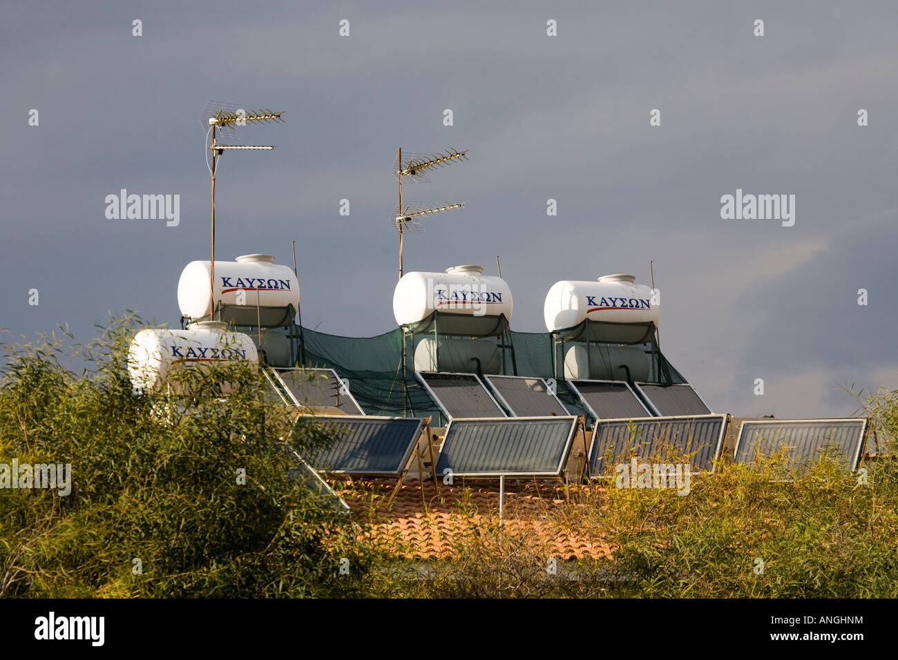 Solar Panels And Water Tanks High Resolution Stock Photography and ...