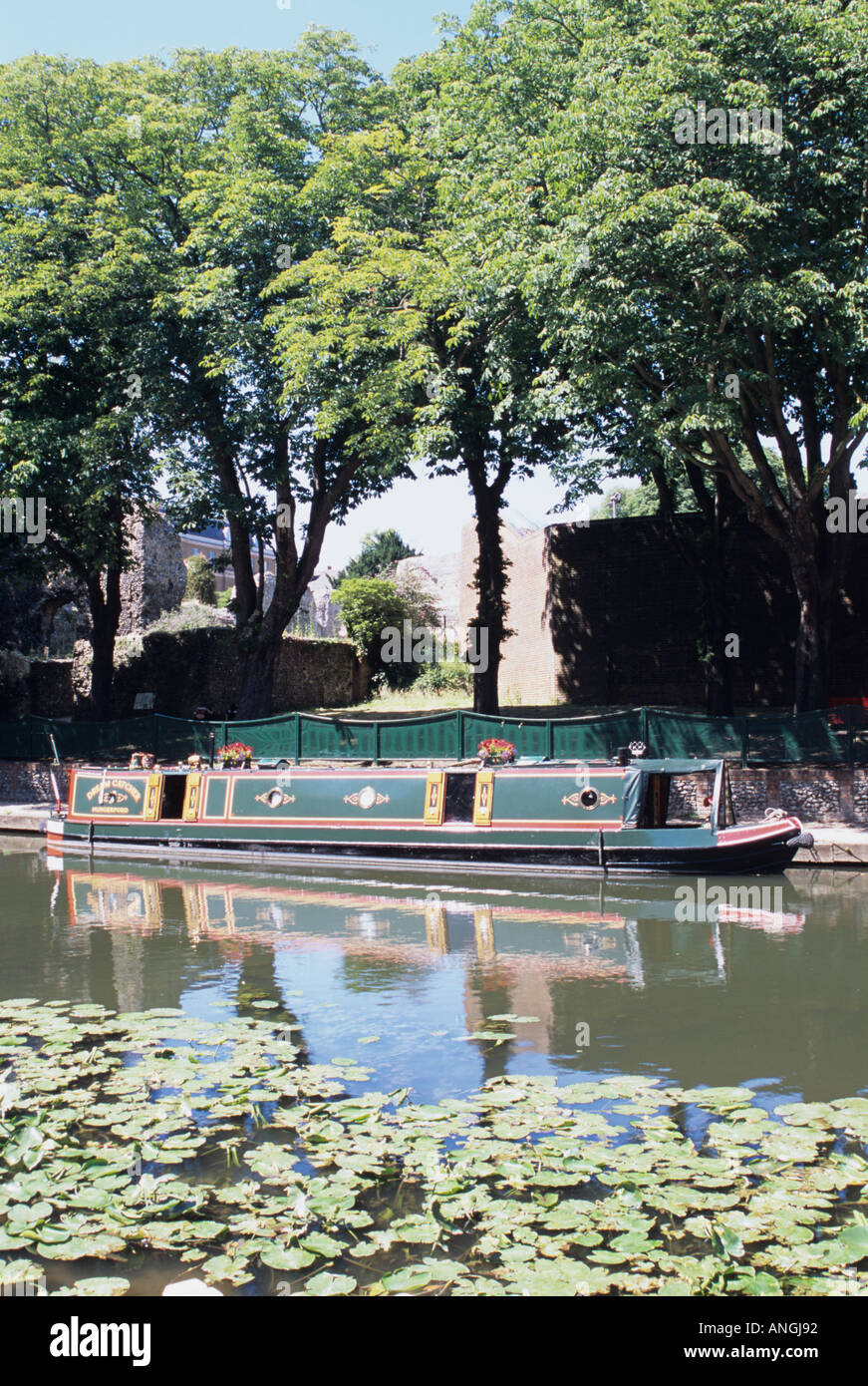 Barge, River Kennet, Reading, Berkshire, South England Stock Photo - Alamy