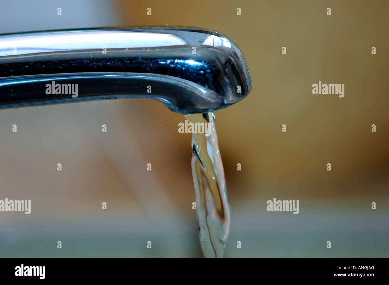 Freshwater Pouring From An Household Tap Stock Photo - Alamy