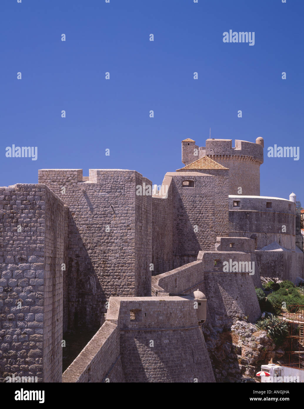 Dubrovnik, Croatia. The City Walls and the Minceta Tower. A UNESCO ...