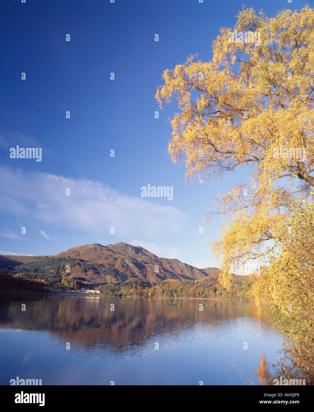 Ben Venue and Loch Achray, the Trossachs, near Callander, Stirling ...