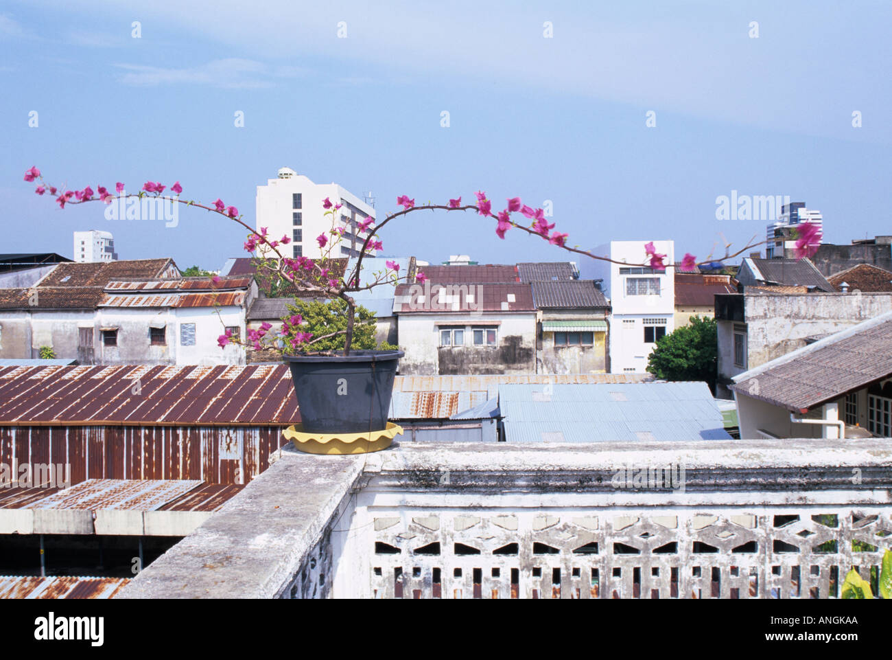 View from Hotel Roof, of Puket Town, Puket Island, Southern, Thailand Stock Photo - Alamy