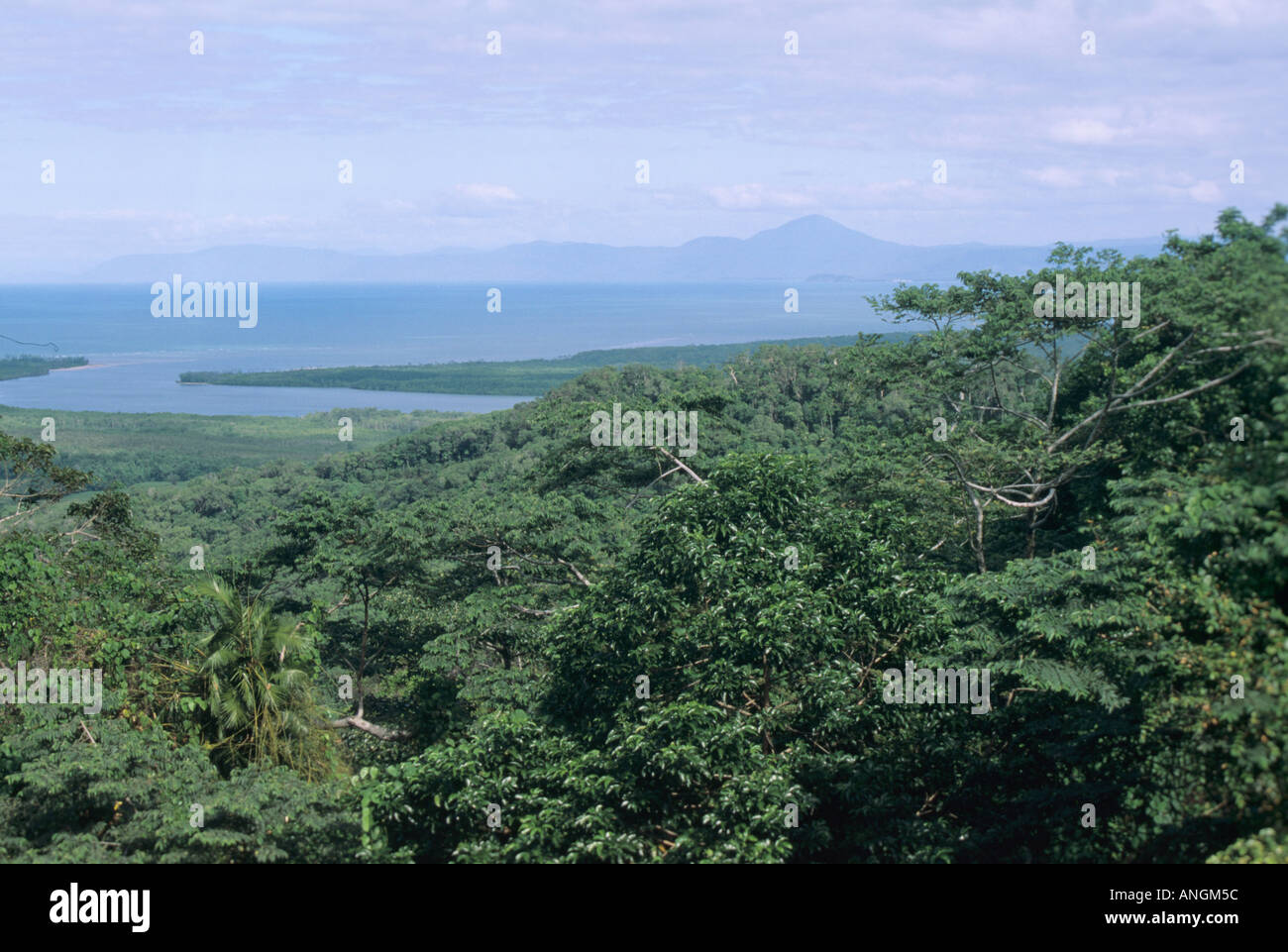 View from Alexandra Range Lookout, near Cape Tribulation, looking ...