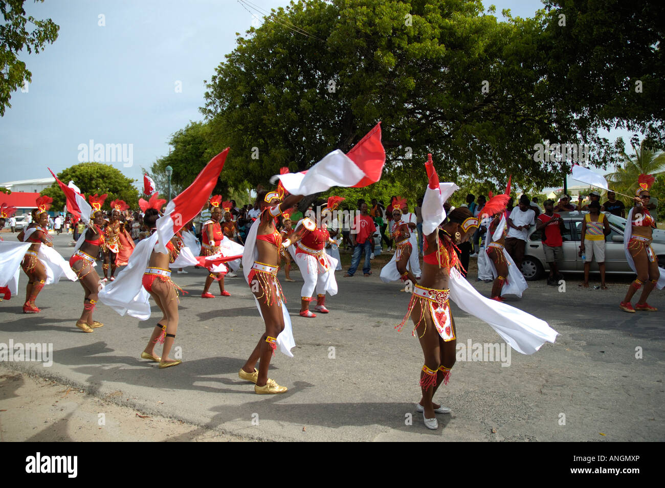 Dancers perform in a street parade through The Valley 2007 Anguilla ...