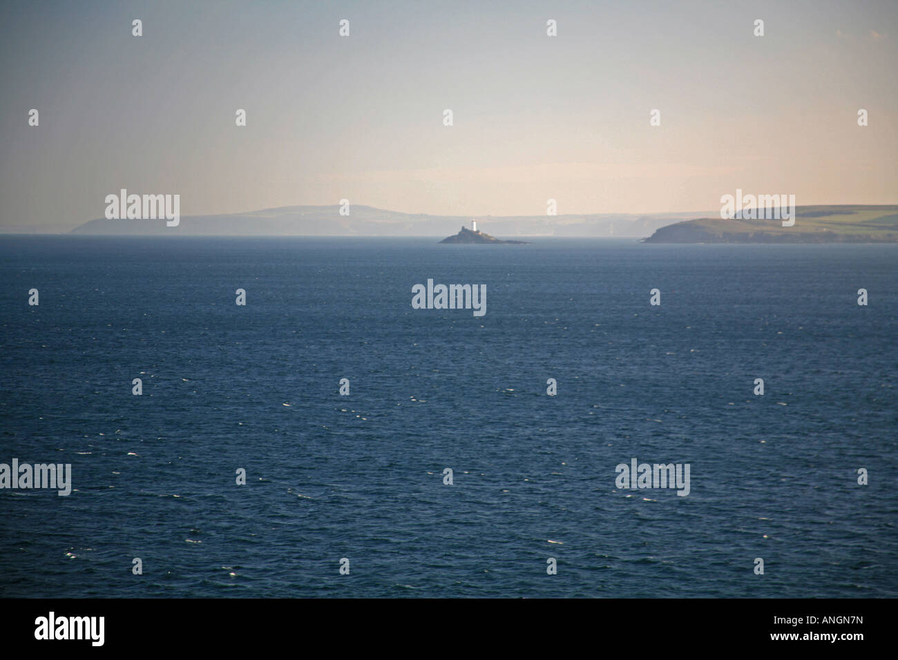 St Ives Bay and Godrevy Island Cornwall UK Stock Photo - Alamy