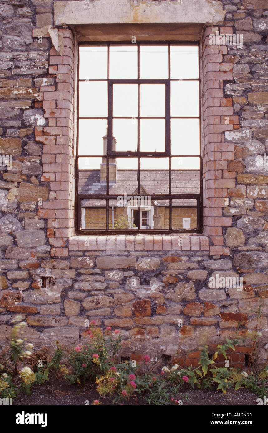 View through window of Ruined Building, Swindon, South West England ...