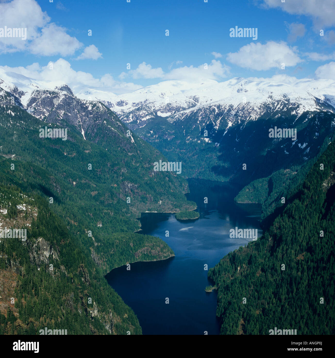 Aerial view of Princess Louisa Inlet, British Columbia, Canada Stock ...