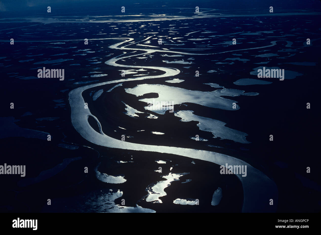 Mackenzie river delta aerial hi-res stock photography and images - Alamy
