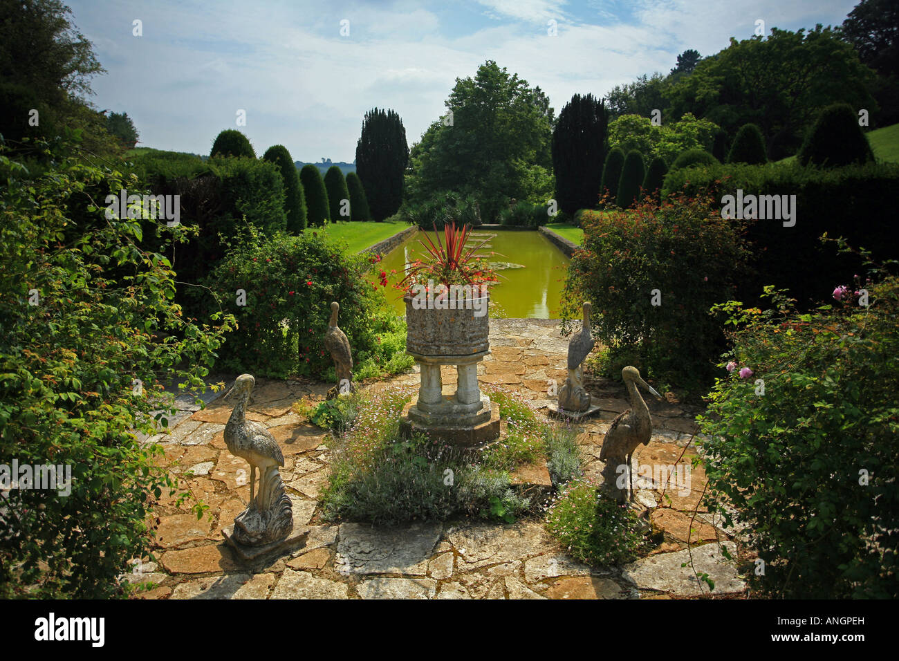 Mapperton House Gardens Dorset UK Stock Photo - Alamy