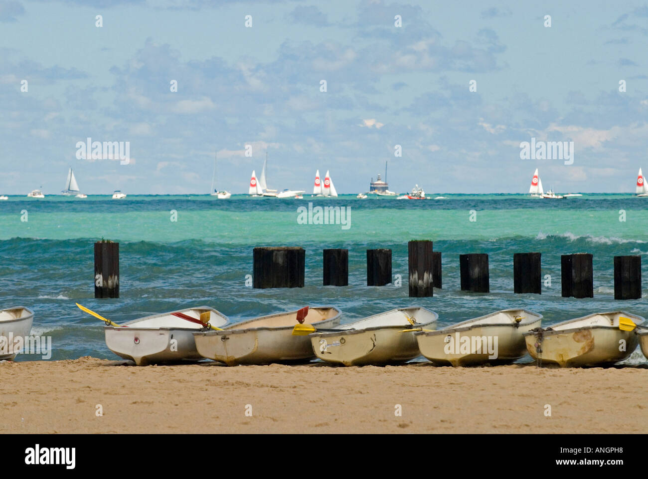 Beached Row Boats Stock Photo - Alamy