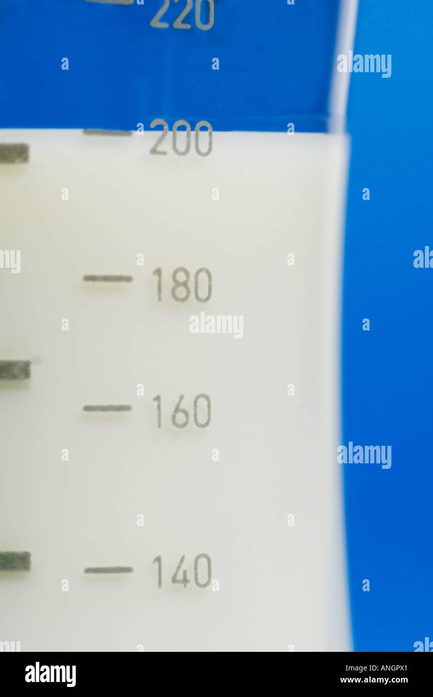 Baby milk formula in bottle showing measuring graduations Stock Photo ...