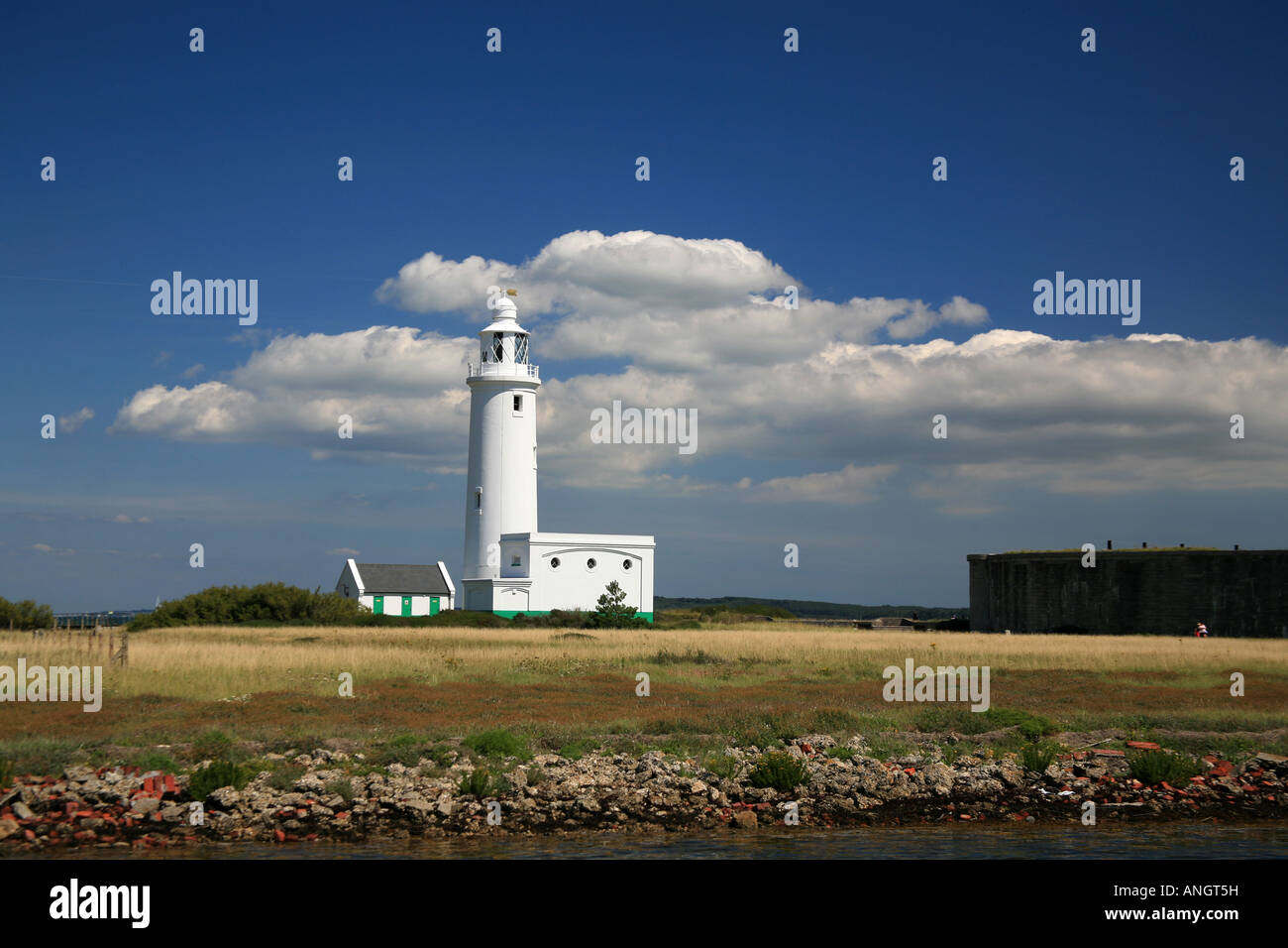 Hurst Point lighthouse The Solent Hampshire UK Stock Photo - Alamy