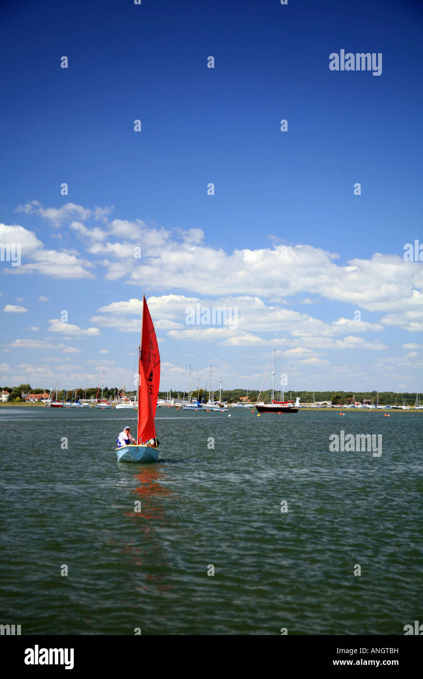 Yachts Keyhaven harbour Hampshire UK Stock Photo - Alamy