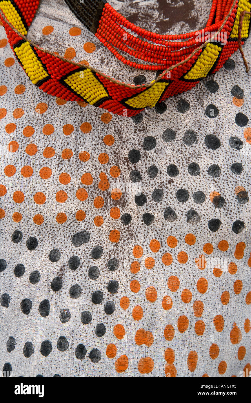 Karo Tribesman, body paint (detail), Lower Omo Valley, Ethiopia Stock ...
