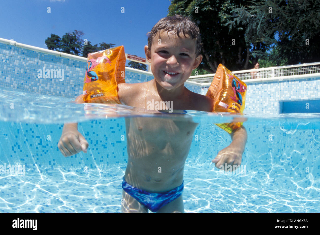 Standing in swimming pool under water hi-res stock photography and ...