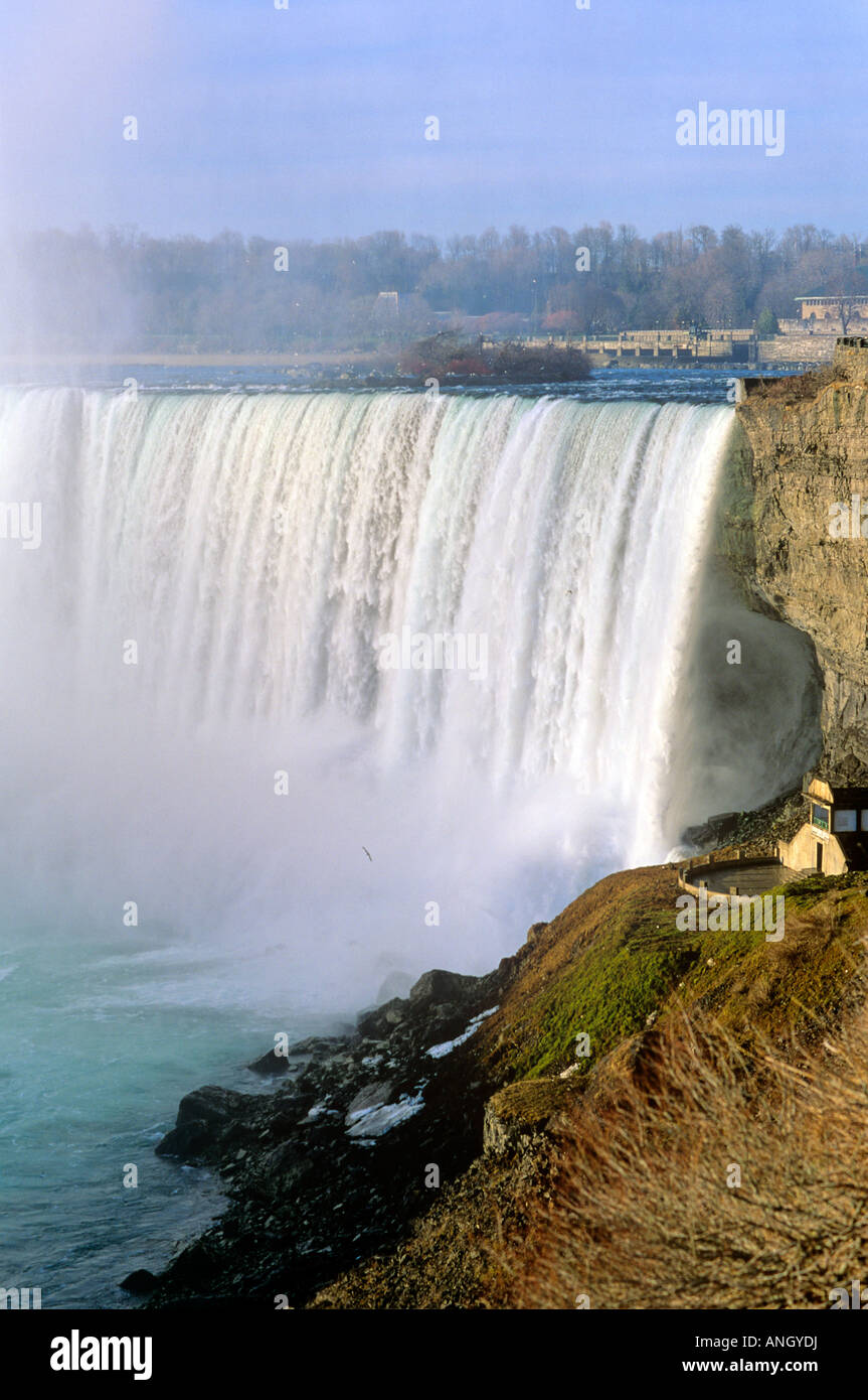 observation deck below Horseshoe Falls, Niagara Falls, Ontario, Canada ...