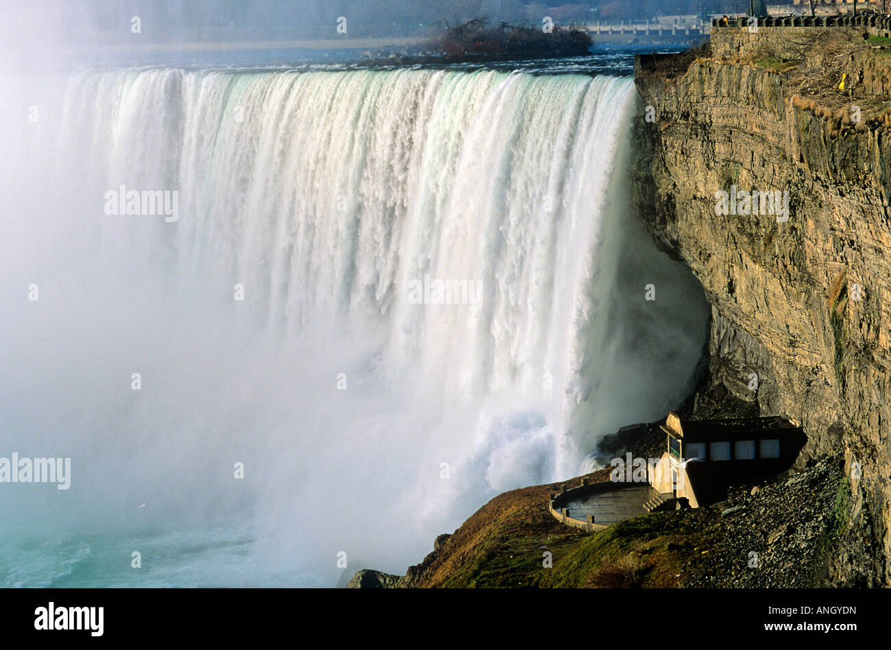 observation deck below Horseshoe Falls, Niagara Falls, Ontario, Canada ...