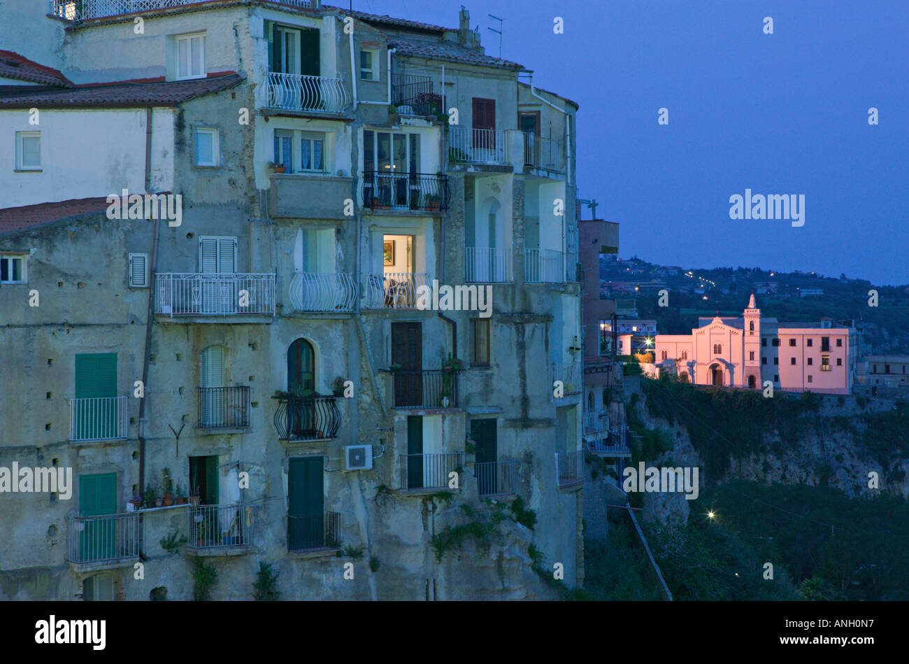 Buildings and church, Tropea, Calabria, Italy Stock Photo - Alamy